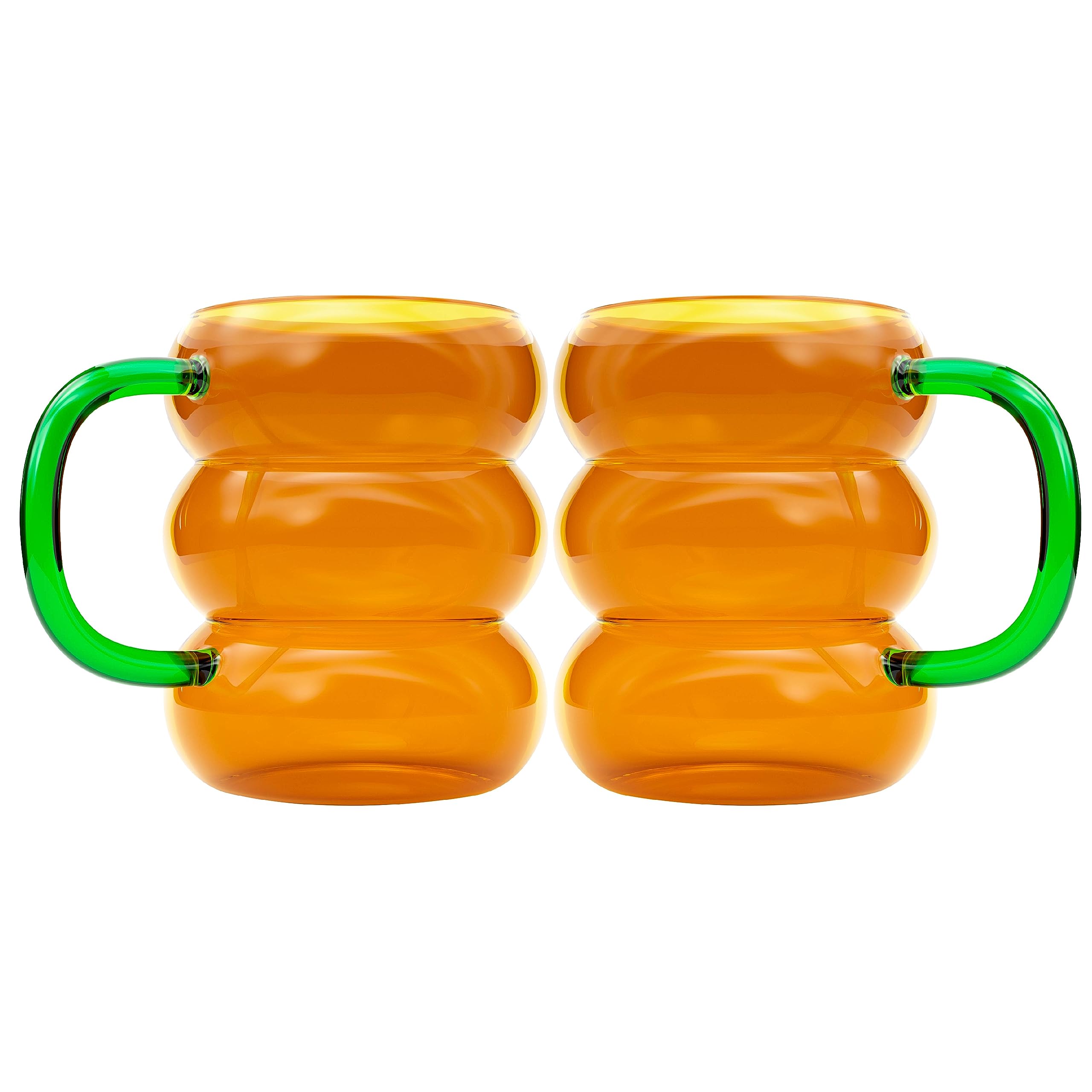 Amazon.com | elle decor Bubble Drinking Glasses with Handle | Set of 2 ...