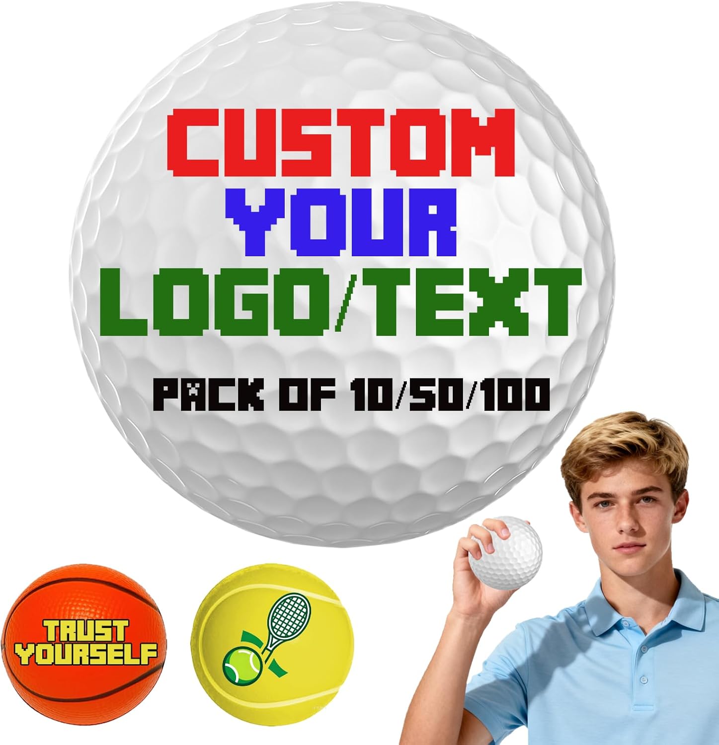 Amazon.com: 10/50/100PCS Custom Stress Balls Bulk Personalized Stress ...