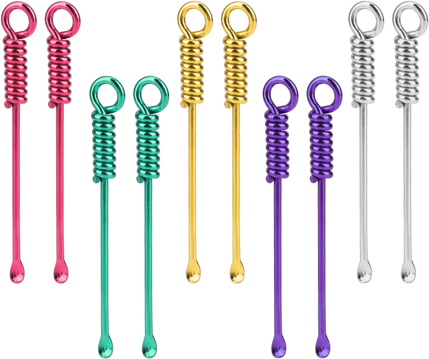 Amazon.com: Jeffdad 10Pcs Alloy Mini Spoon Shovel Tableware Charm ...