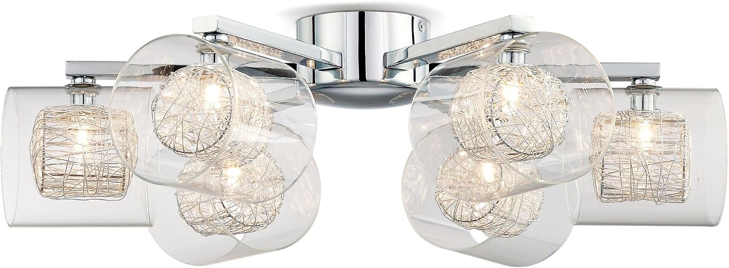 Amazon.com: Ling Xiang Hanging Lamp, Wrapped Wire Modern Ceiling Light ...
