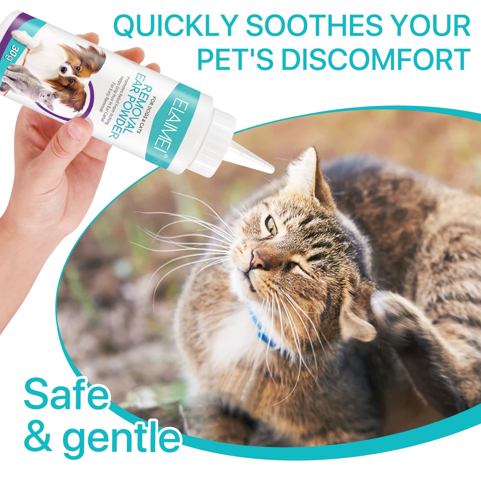 Canker Powder For Dogs Ears, Dog Ear Cleaner, Dog Ear Powder For Hair ...