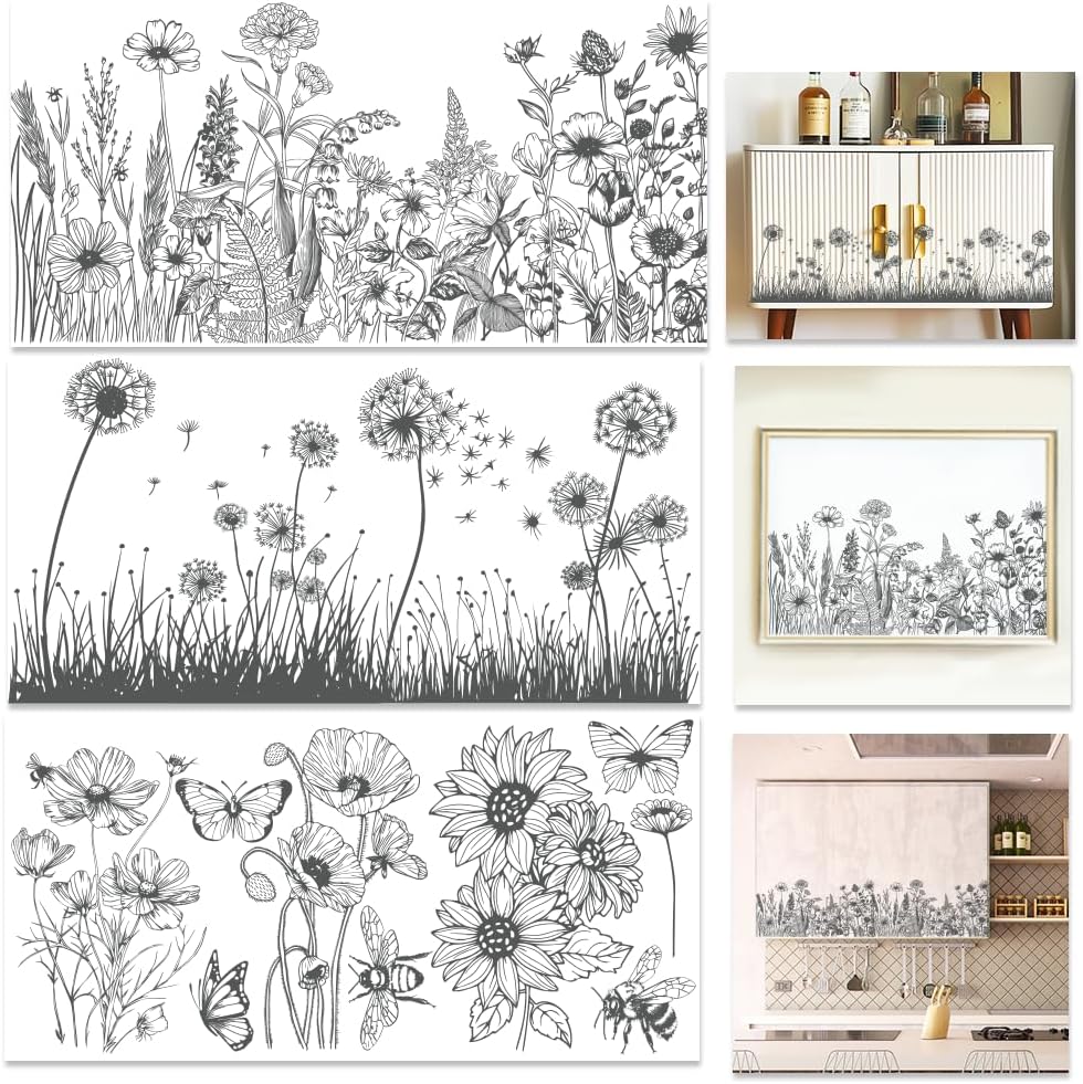 Amazon.com: INFUNLY 3 Sheet Black White Rub on Transfers for Crafts ...