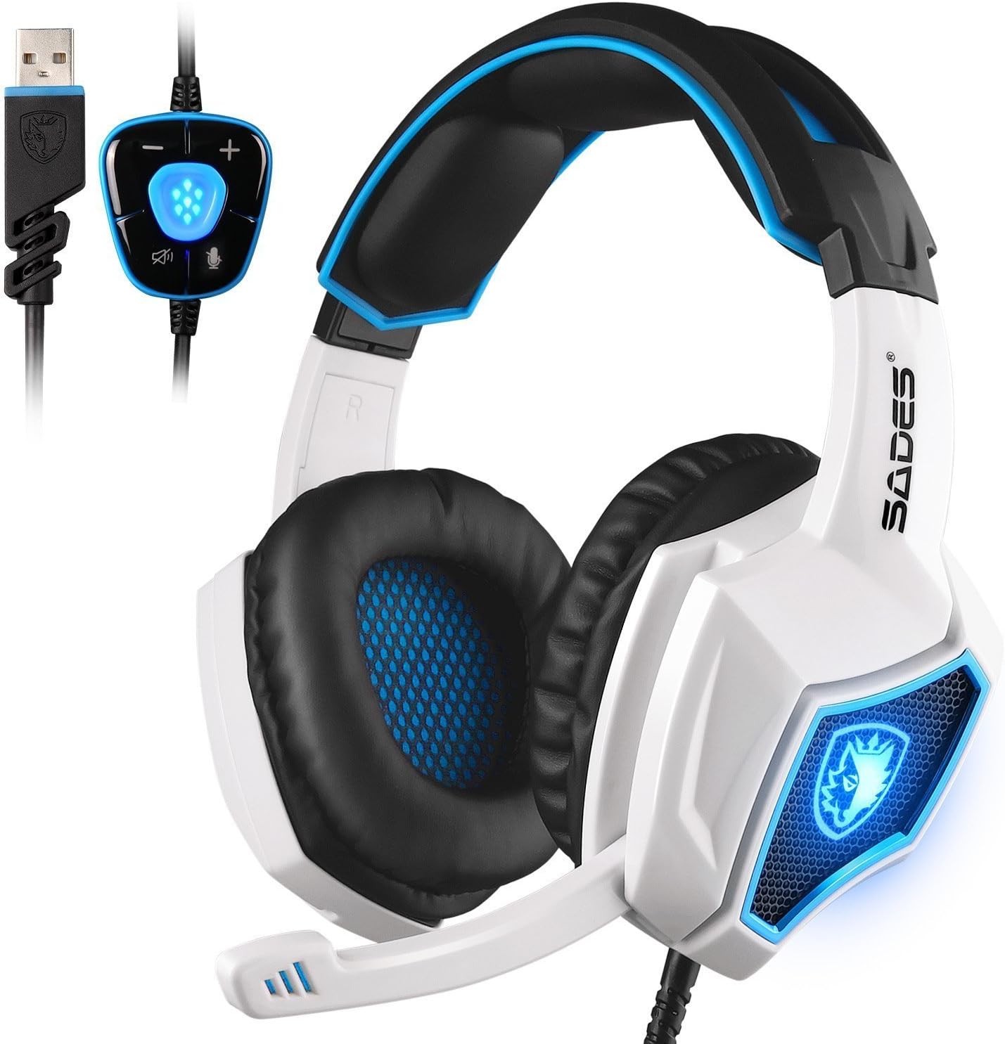 Amazon.com: ADES Spirit Wolf 7.1 Surround Stereo Sound USB Computer ...