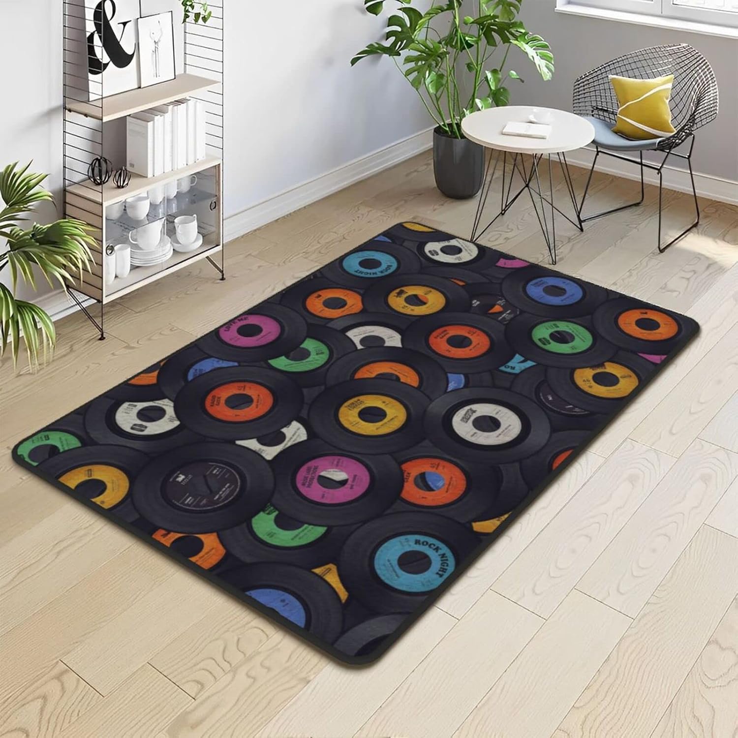 Amazon.com: Retro Record Music Rug Record Pattern Carpet Personalized ...