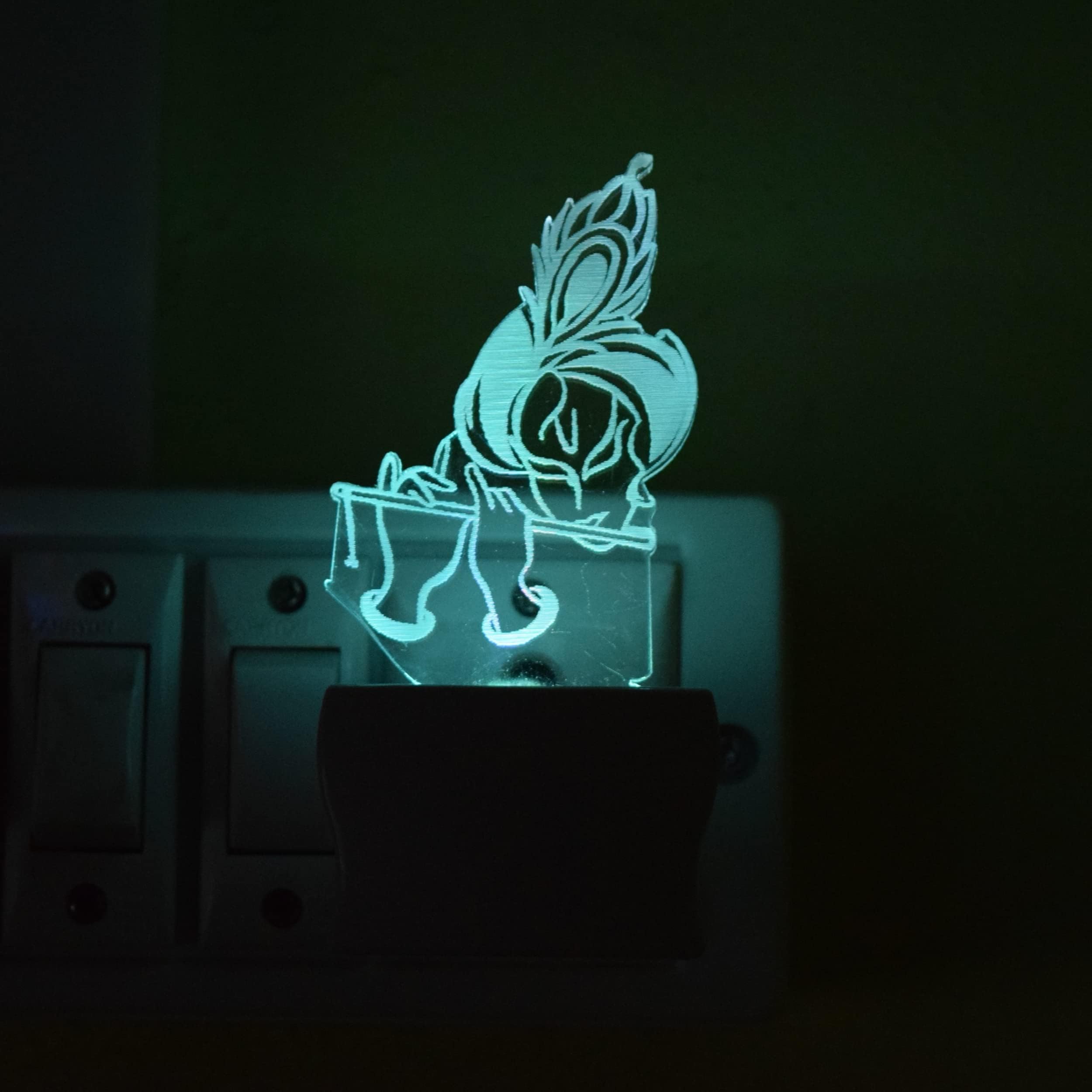 Buy Ashtavinayak Enterprises Lord Krishna Color Changing 3D Illusion ...