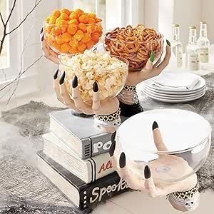 Amazon.com | Witch Hand Halloween Candy Bowl, Creative Resin Candy Dish ...