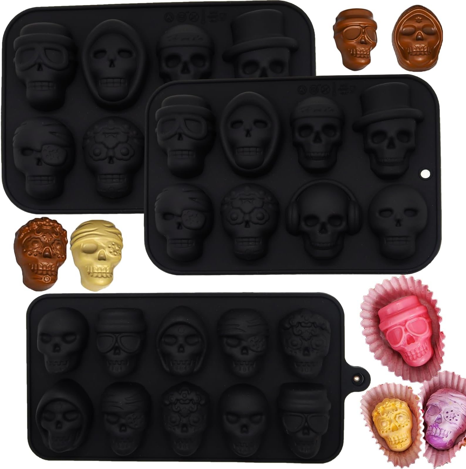 Amazon.com: Day of the Dead Sugar Skull Mold - Oaxaca Small : Home ...