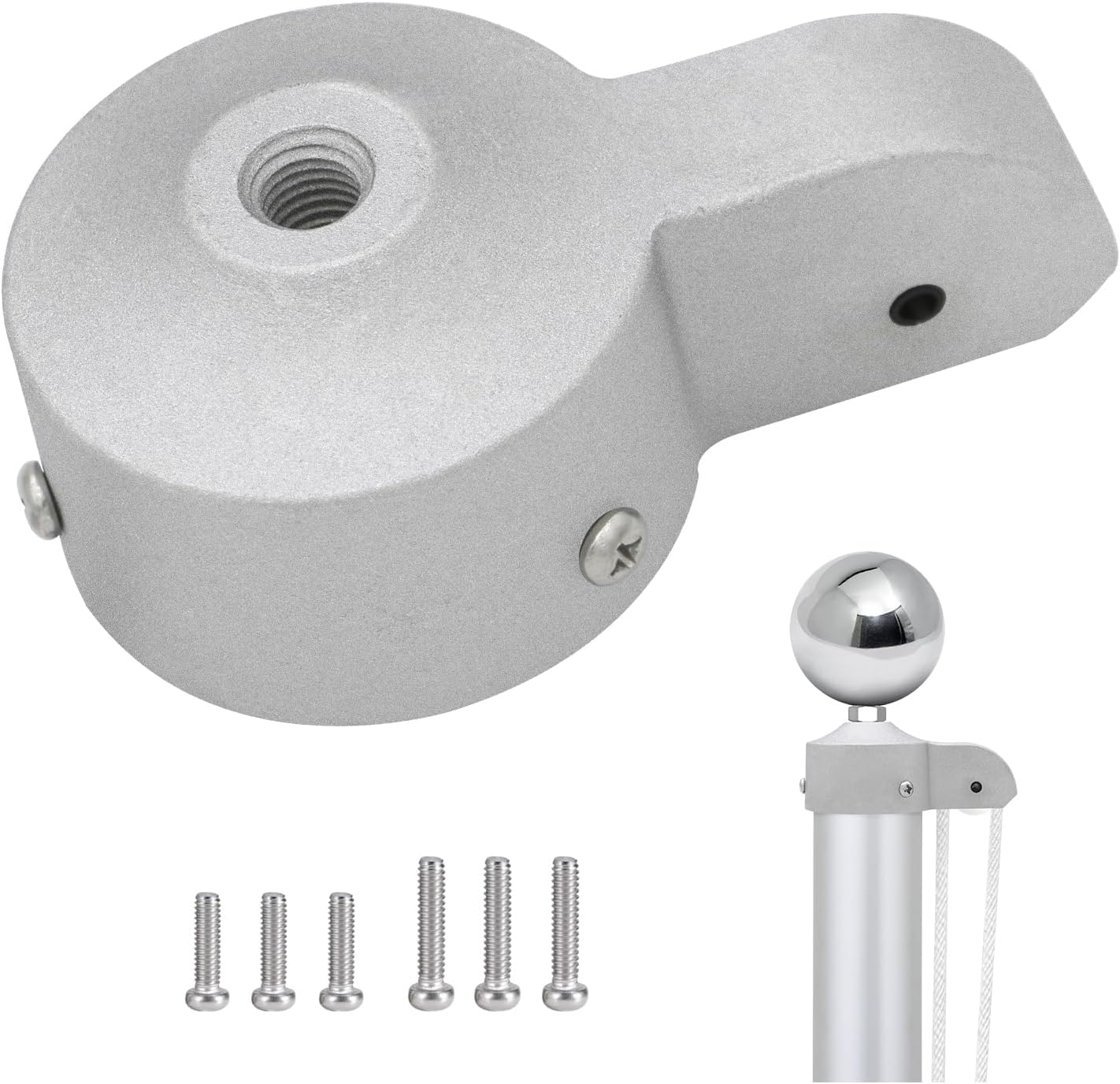 Amazon.com : Flagpole Truck Pulley Revolving Heavy Duty External ...