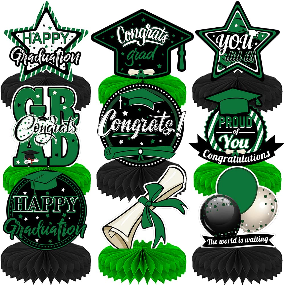 Amazon.com: 2024 Graduation Decorations Green Black Congrats Grad ...