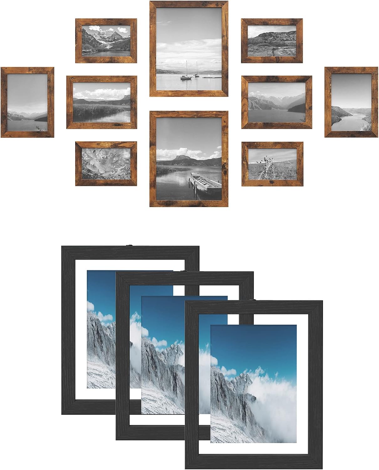 Amazon.com - SONGMICS Picture Frames Bundle with Picture Frames, Set of ...