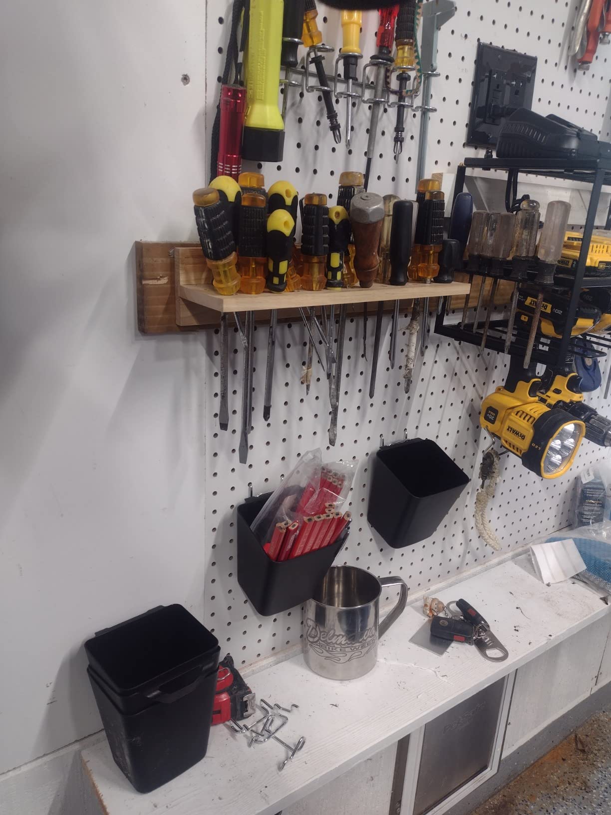 Amazon.com: Large Pegboard Cups Peg Board Storage Bins 6 Pack with ...