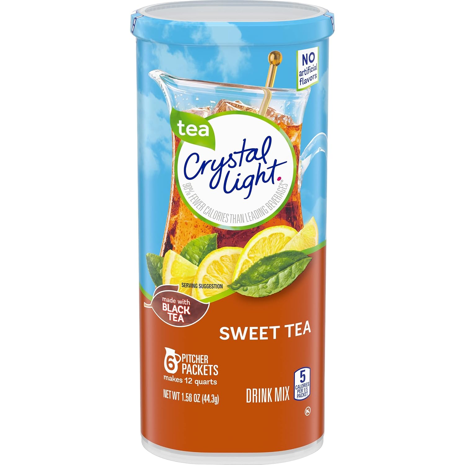 Amazon.com : Crystal Light Sweet Tea Drink Mix, 12-Quart 1.56-Ounce ...