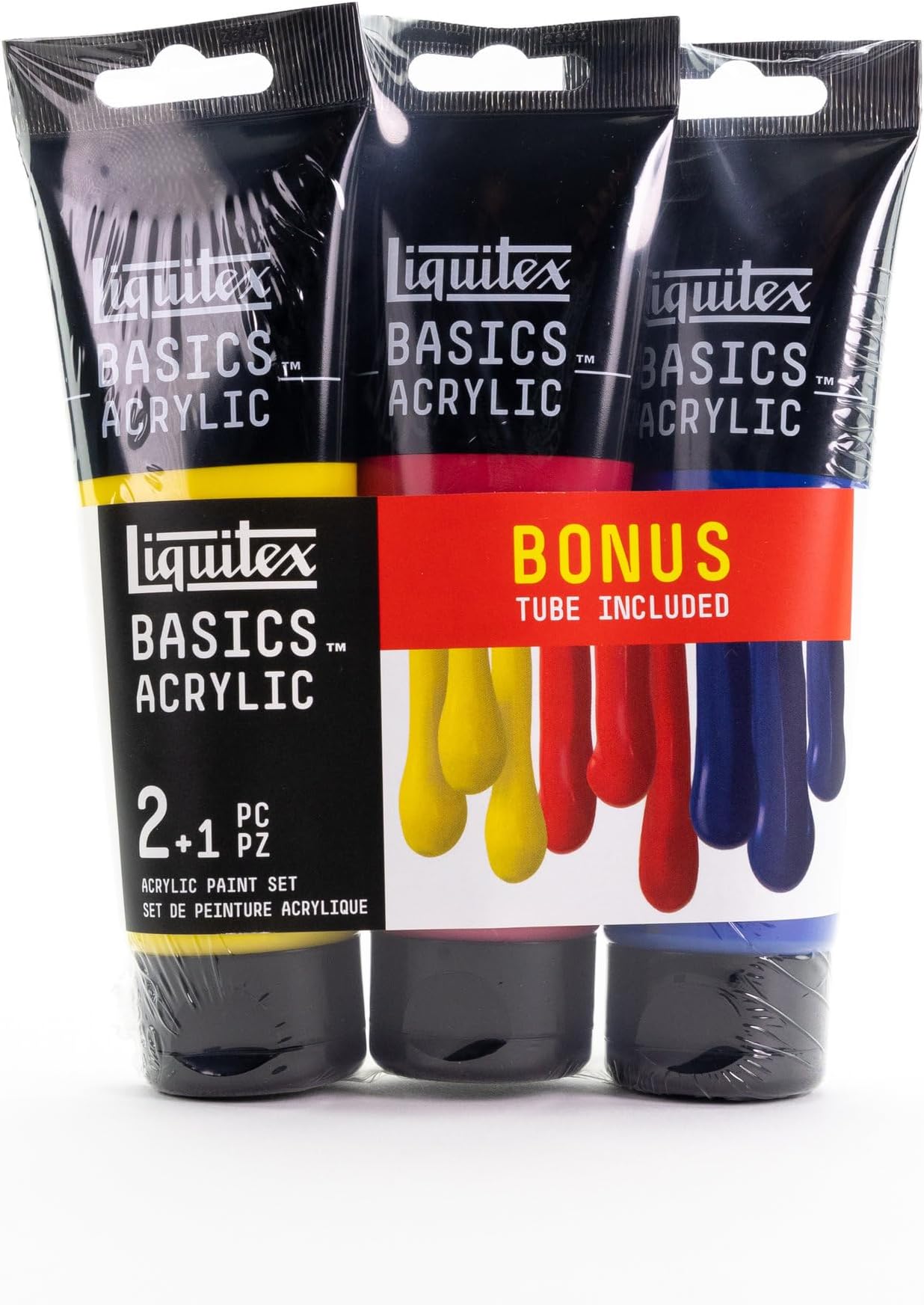 Amazon.com: Liquitex Basics Acrylic Color Set, 4-pack of 75mL tubes ...