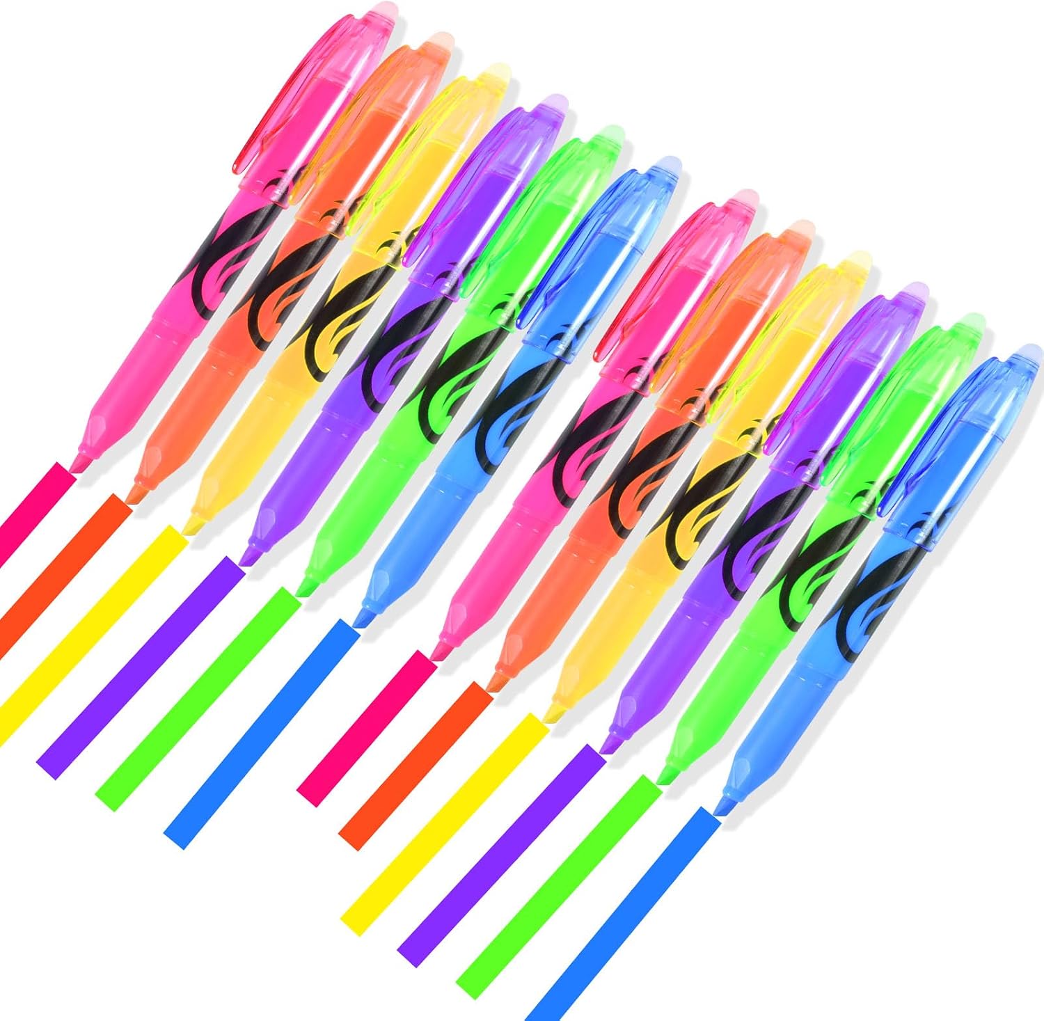 Runup 12pcs Erasable Highlighters - Ultra Slim Highlighters with 6 ...