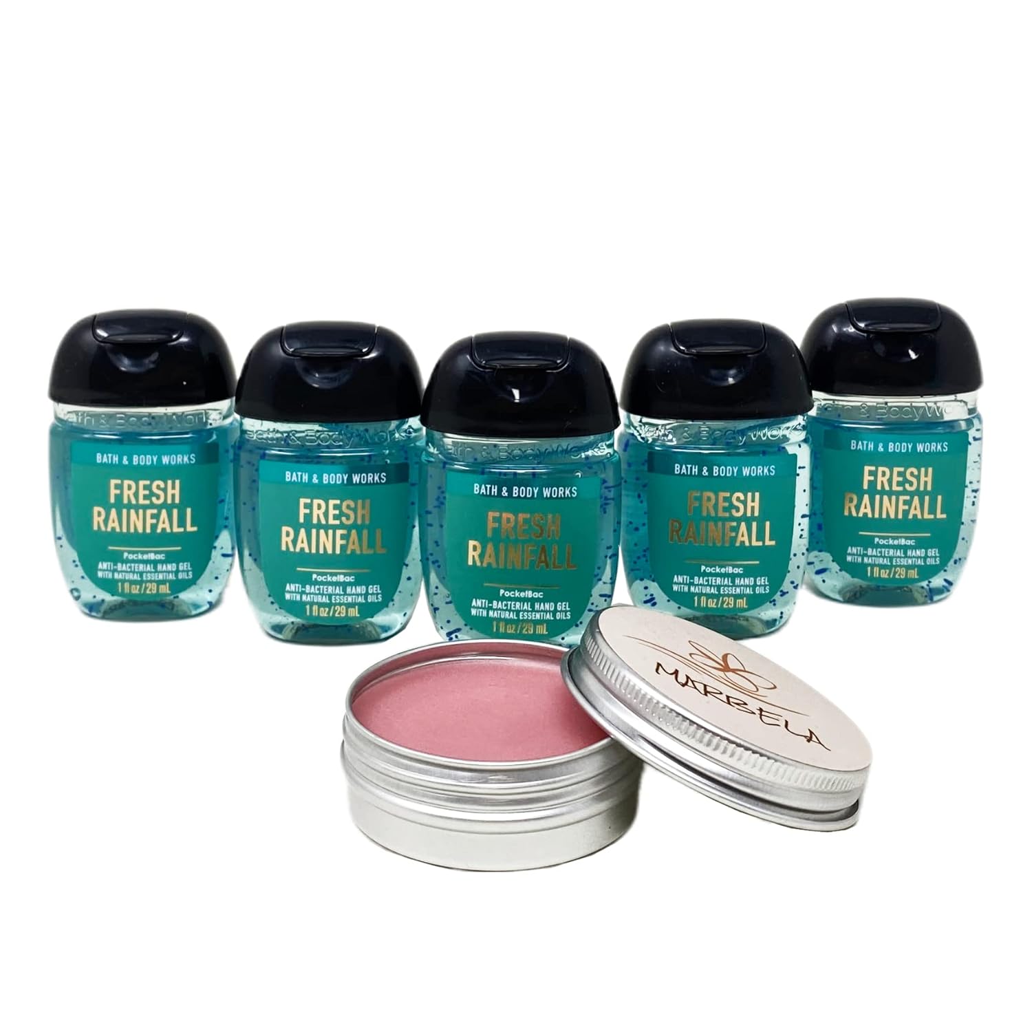 Amazon.com : Bath & Body Works Fresh Rainfall 5 Pack Mini Hand Gels ...