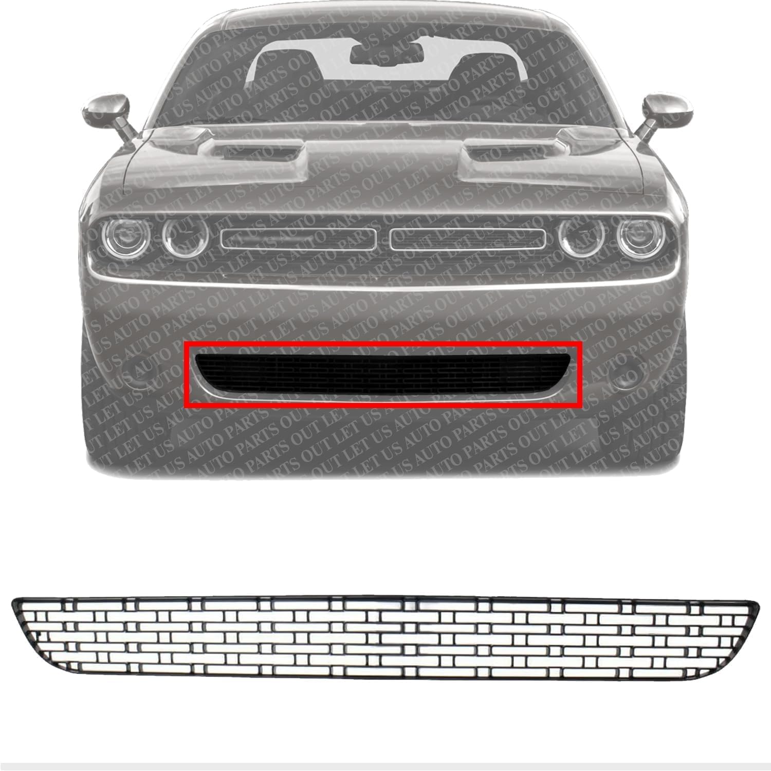 Amazon.com: AUTOS PARTS PLUS Front Bumper Lower Grille Textured Black ...