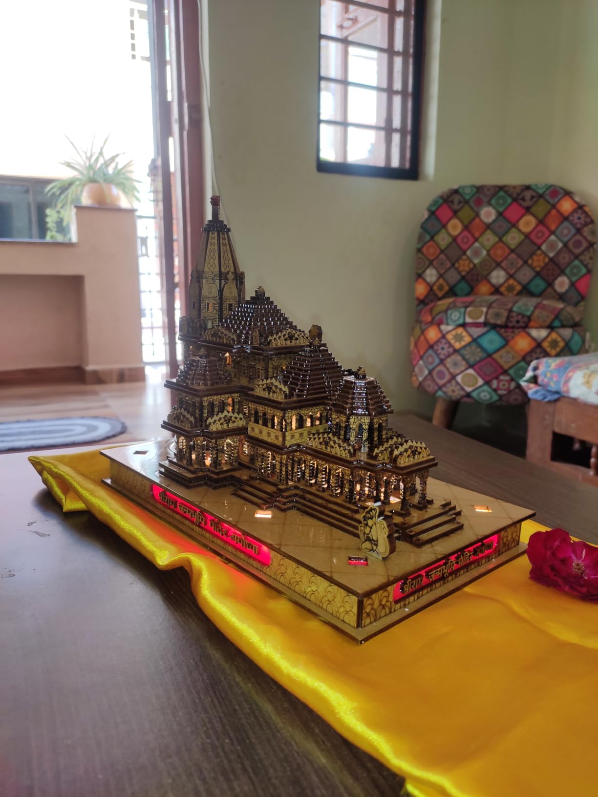 SIGNISTICS Jai Shree Ram Mandir Ayodhya Temple with Ram Darbar Photo on ...