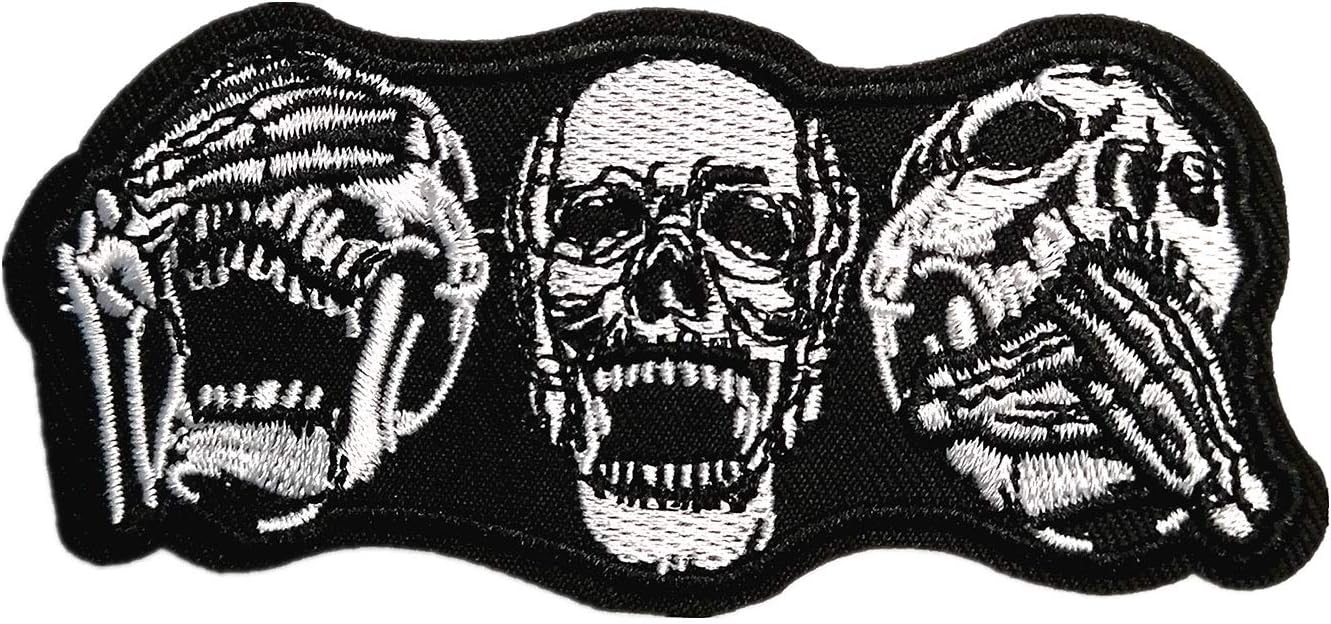 Amazon.com: Skeleton Skull Patches for Vest - Iron On Patches for ...