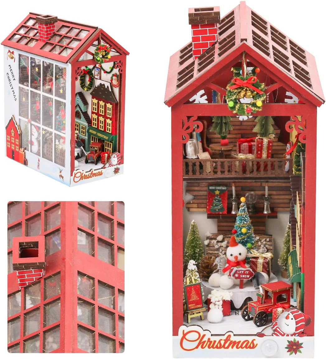 Amazon.com: INSGEN Book Nook Kit DIY Miniature House Kit, Tiny House ...