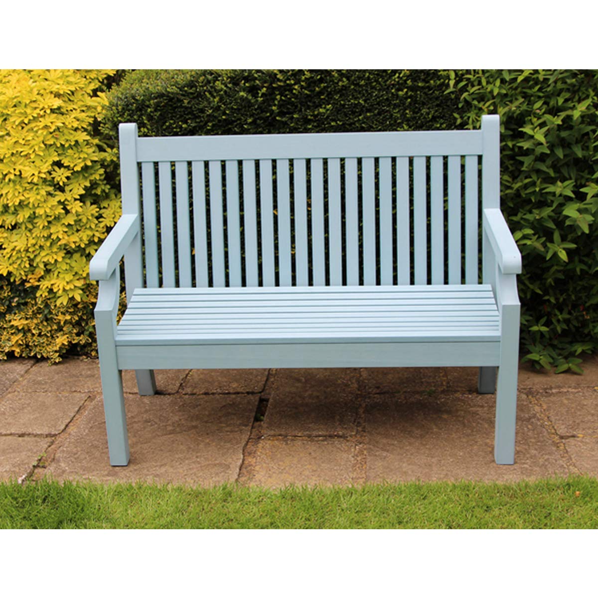 Winawood Sandwick 3 Seat Thin Slat Bench Powder Blue : Amazon.co.uk ...