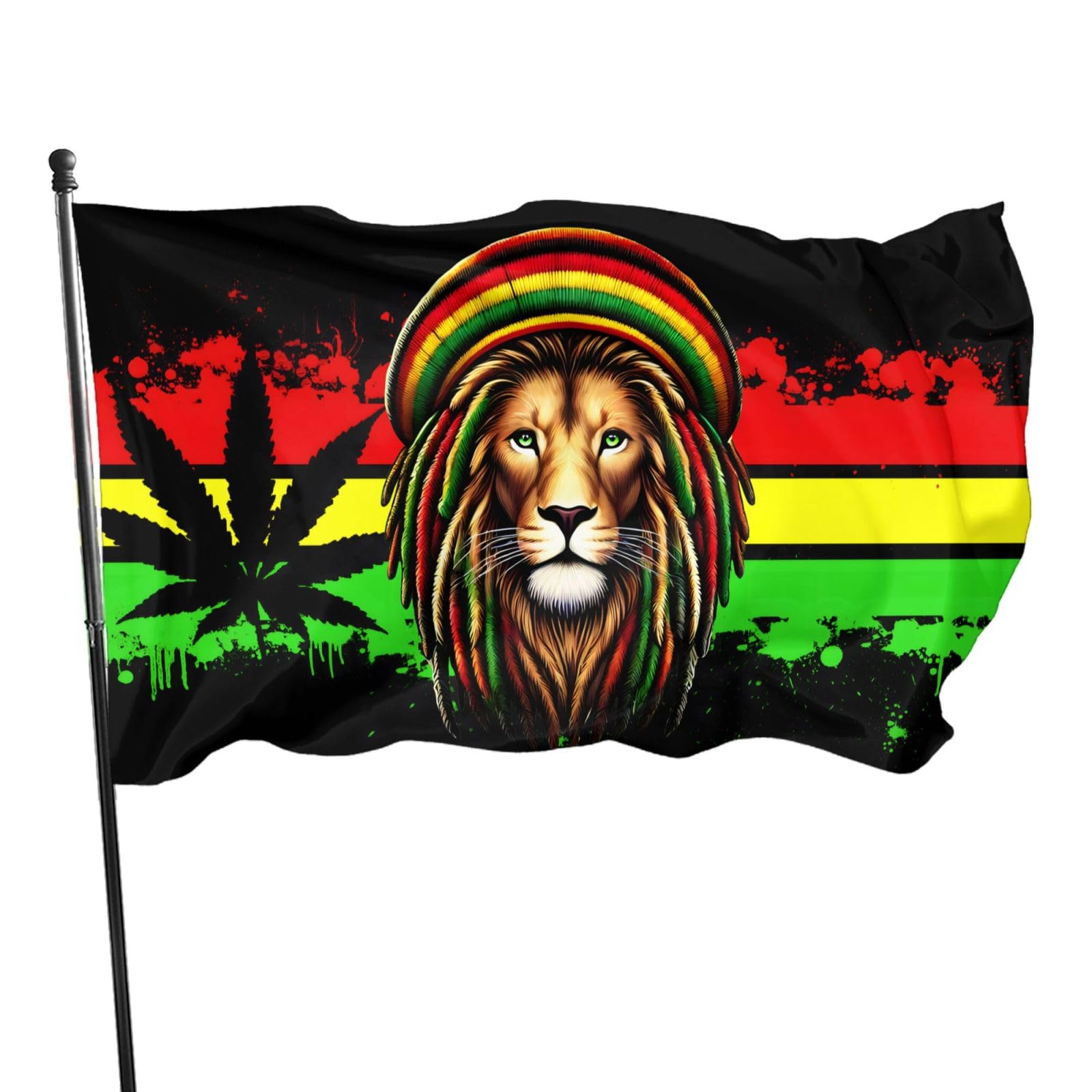 Rastafarian Flag Wall Mural Rasta, Rastafarian Retro Heart Shaped Flag