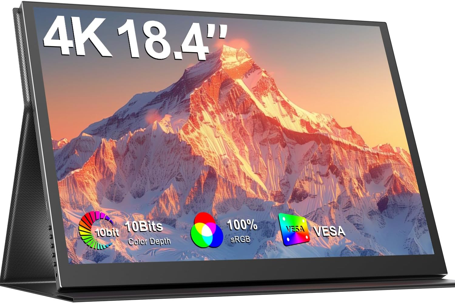 18.4-Inch 4K UHD Portable Monitor, IPS HDR Display, 10-Bit Colour, VESA ...