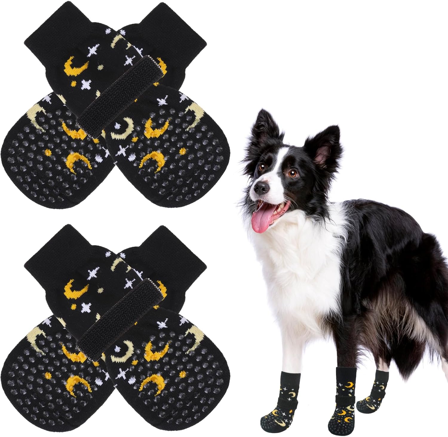 Amazon.com : SCENEREAL Anti Slip Dog Socks for Hot/Cold Pavement ...