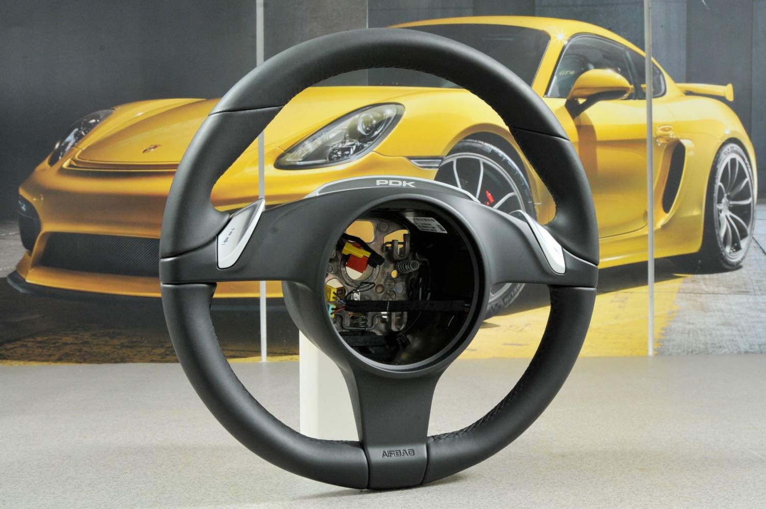 Porsche 911 997 Box./Cayman 987 Lenkrad Glattleder schwarz Sport Chrono : Amazon.de: Auto & Motorrad