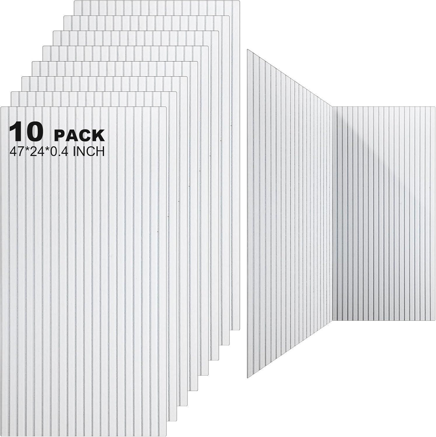 Amazon.com: Woanger 10 Pack 47x24 Inch White Decorative Acoustic Panels ...