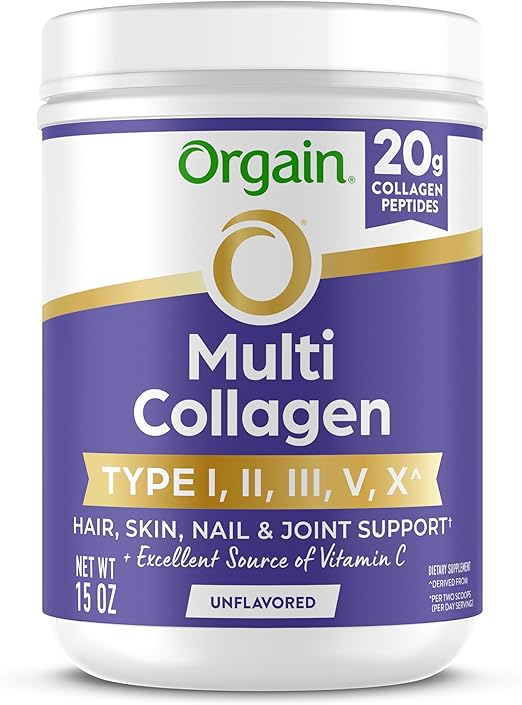 Amazon.com: Orgain Hydrolyzed Multi Collagen Powder for Women & Men ...