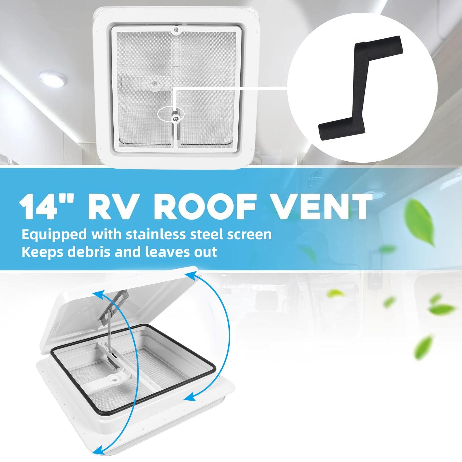 14 Inch RV Ventilation 14 Inch With Stainless Steel Screen ...
