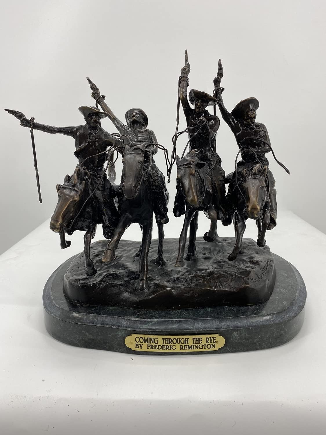 Amazon.com: Artistic Solutions Frederic Remington Pure Bronze Sculpture ...