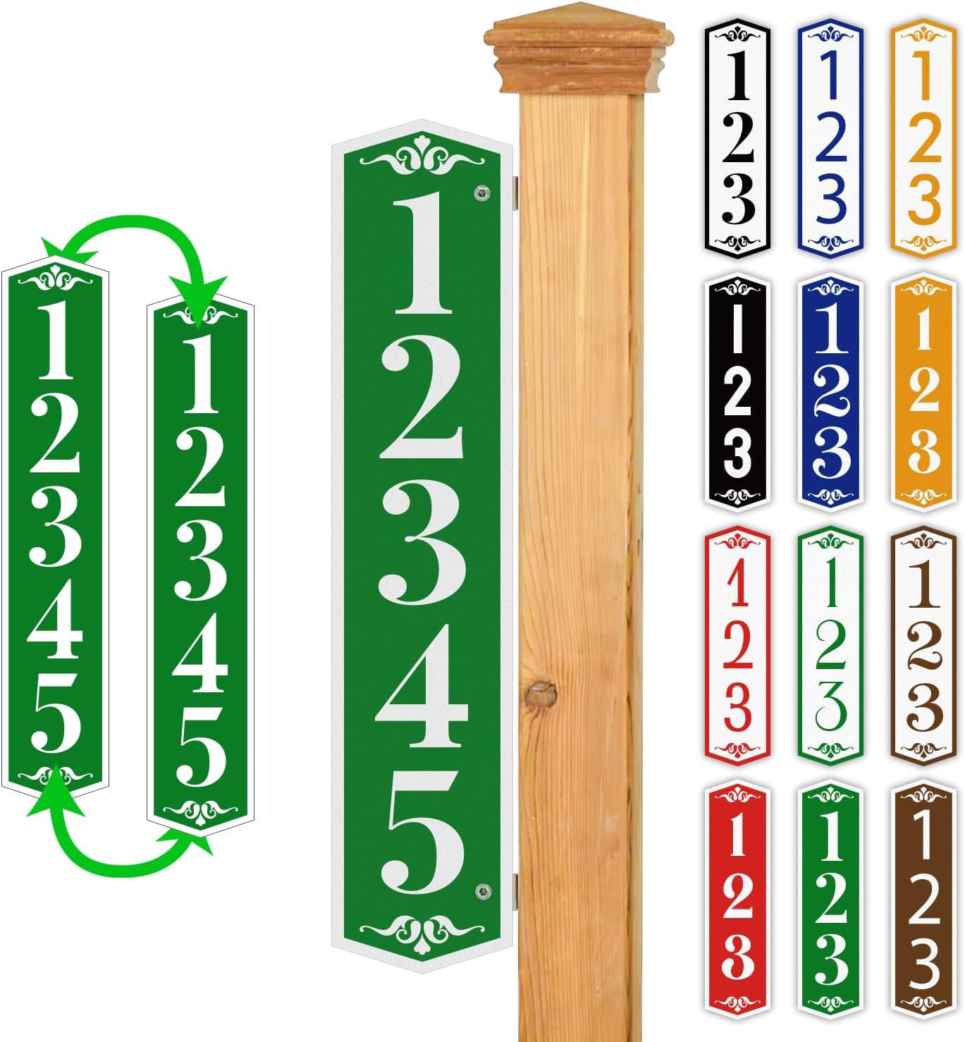 Amazon.com: Double Sided House Address Sign, Mailbox Post Sign, Custom ...