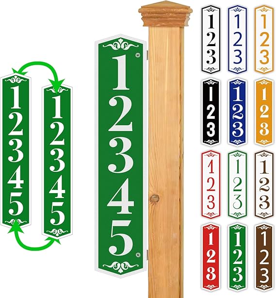 Amazon.com: Double Sided House Address Sign, Mailbox Post Sign, Custom ...