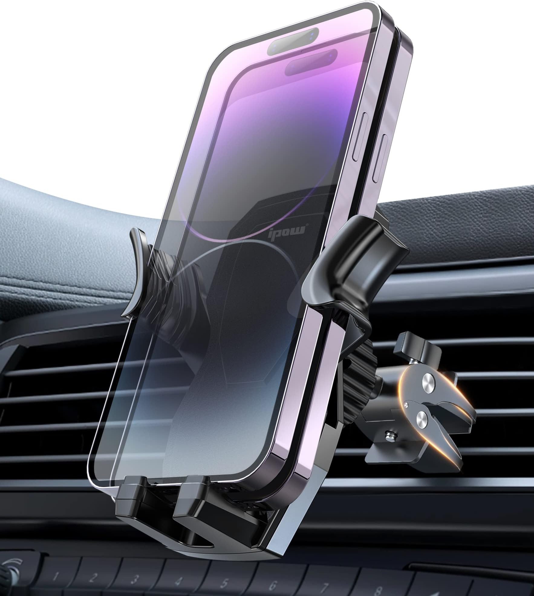 Amazon.com: IPOW Phone Mount for Car Vent with Auto Retractable Clamp ...