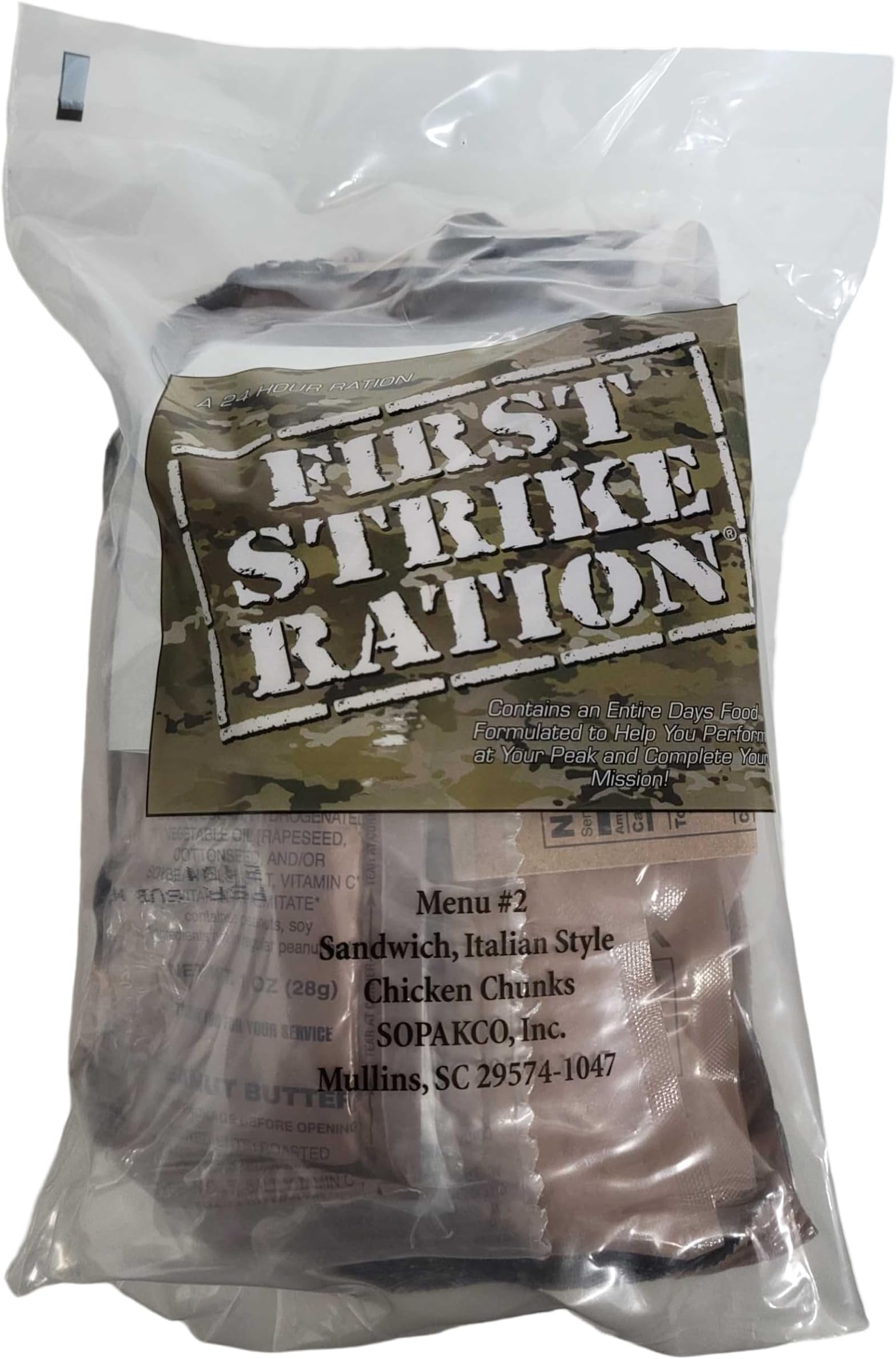 Amazon.com: Authentic USGI First Strike Rations (FSR)- 24 hour MRE ...