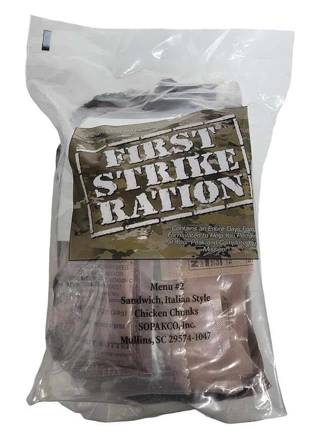 Amazon.com: Authentic USGI First Strike Rations (FSR)- 24 hour MRE ...