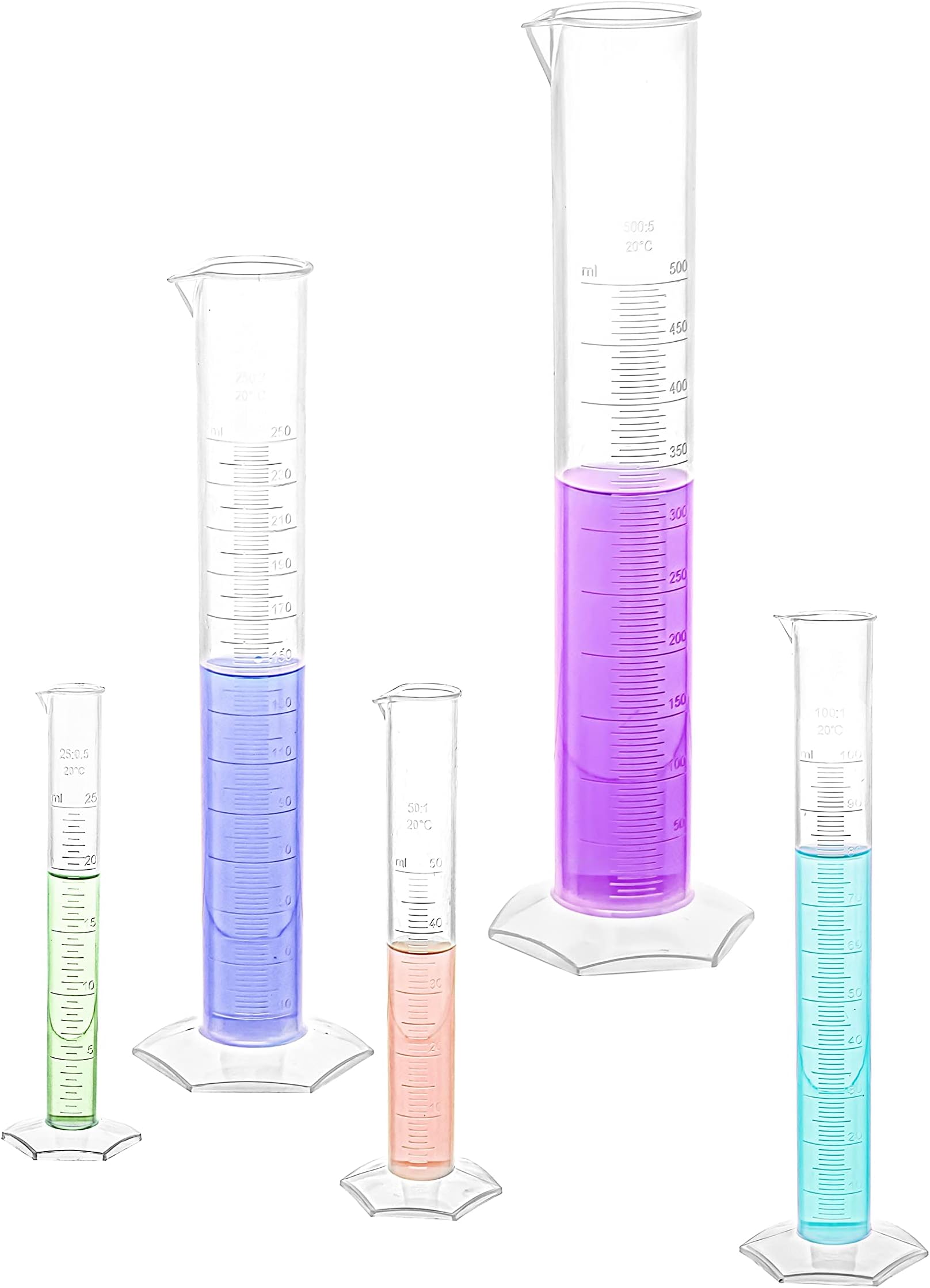 Supertek Set of 5 Measuring Cylinder Graduation Markings, Translucent ...