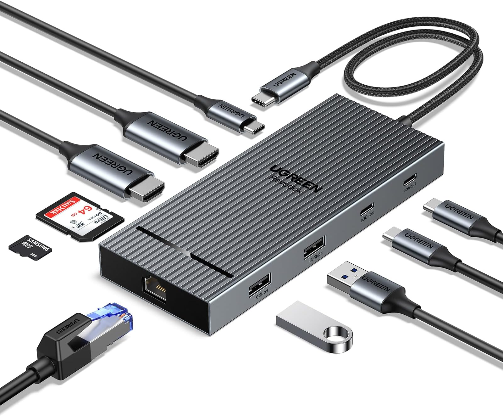 Amazon.com: UGREEN Revodok Pro 10 in 1 USB C Docking Station Dual 4K ...