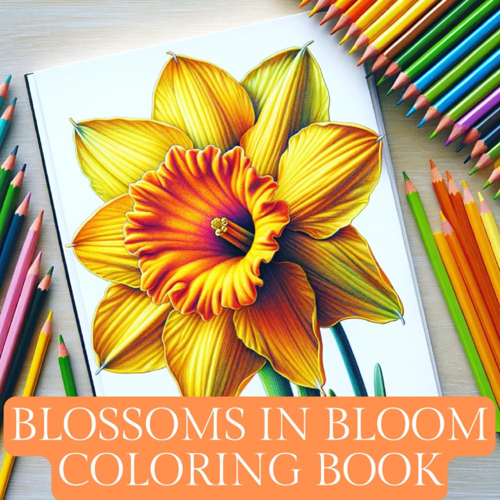 Amazon.com: Blossoms in Bloom: A Floral Coloring Book for Adults ...