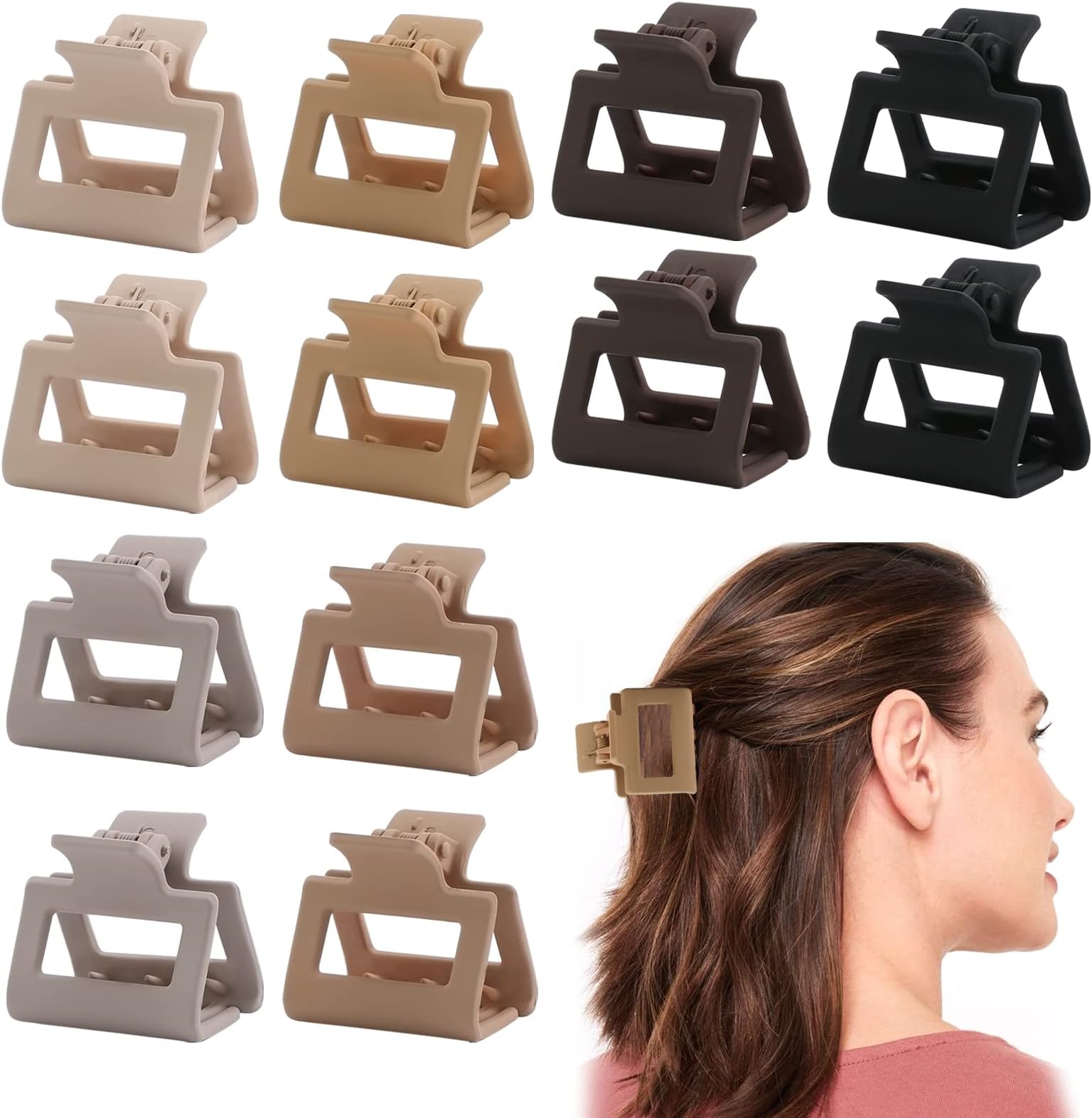Amazon.com : Small Hair Claw Clips for Women Girls,12 Pcs Mini Tiny ...