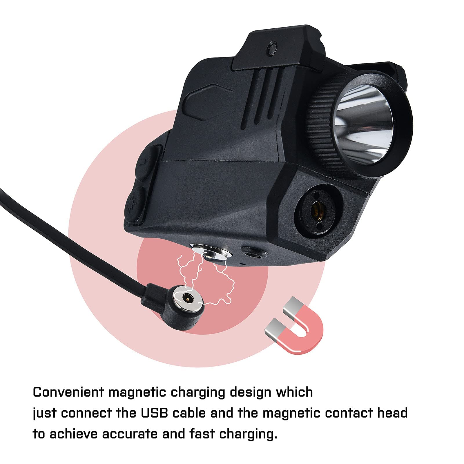 Buy Pistol Light with Red&Green Laser Beam for Guns, Rechargeable ...