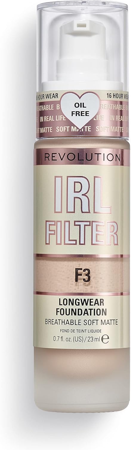 Makeup Revolution, IRL Filter, Longwear Foundation, Medium to Full ...