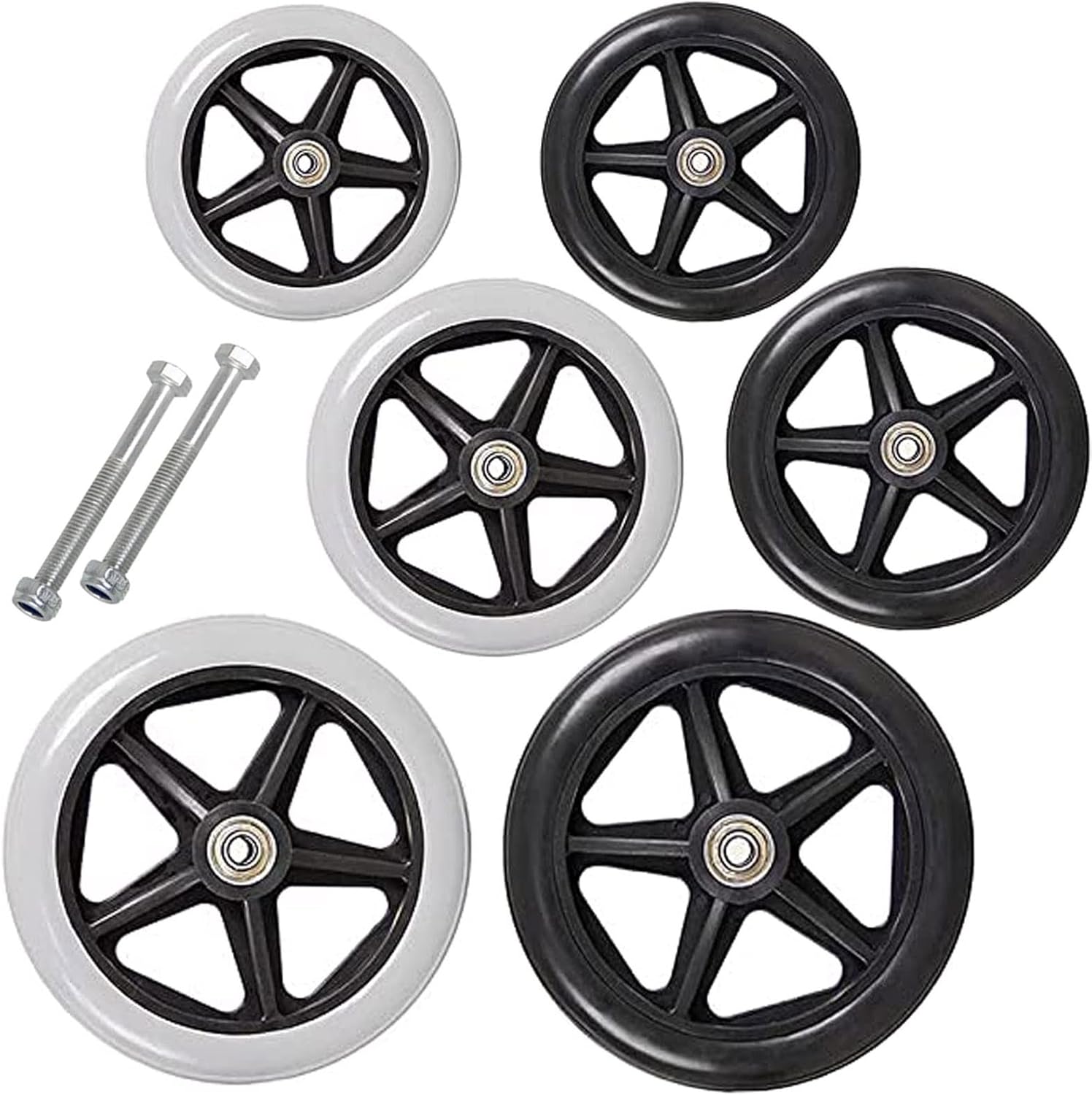 Wheelchair Caster Wheels "Wheelchair Caster Assembly, Replacement Wheel ...