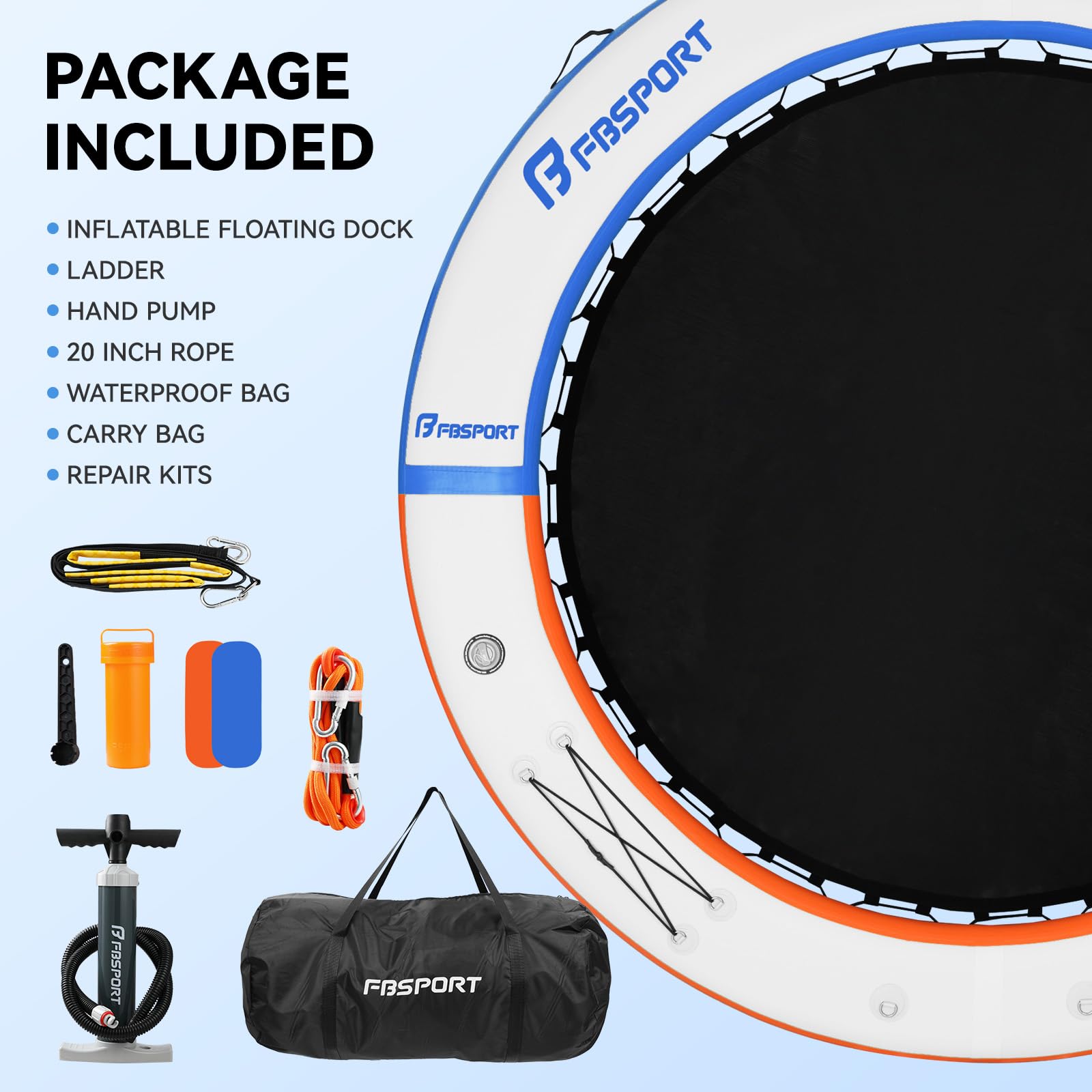 Snapklik.com : Inflatable Dock Floating Platform, 8ft Inflatable Water ...