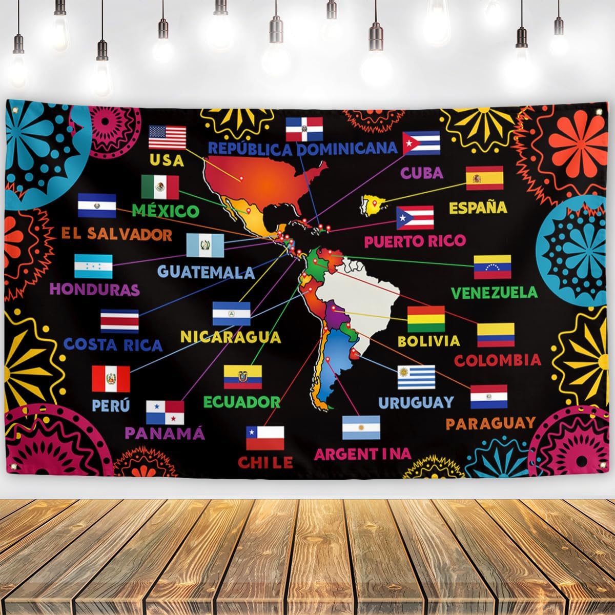 Amazon.com: Hispanic Heritage Month Decorations Latin American Banner ...