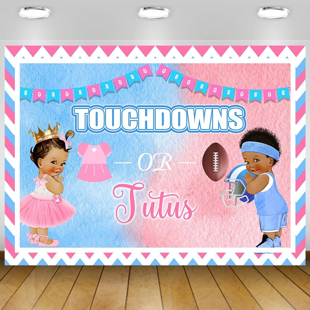 Amazon.com : Touchdowns Or Tutus Gender Reveal Decorations Dress Or ...