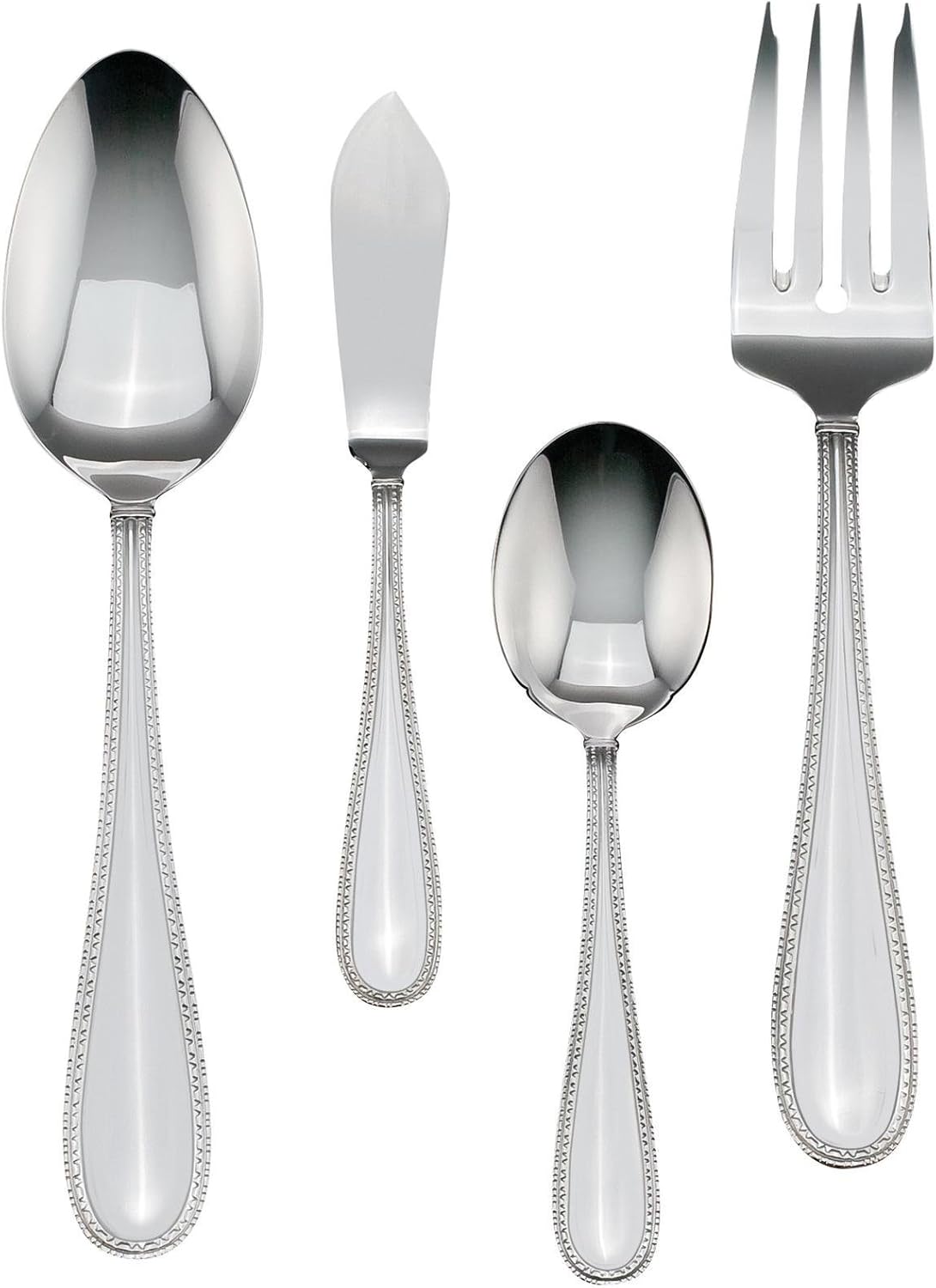 Amazon.com | Wedgwood Vera Wang Stainless Vera Lace 4-Piece Flatware ...