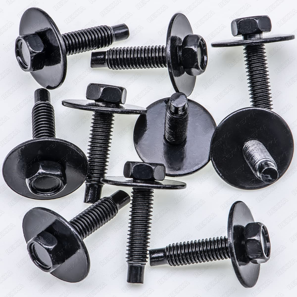 Amazon.com: Rexka 10pcs M4.8 Hex Head Sems Body Bolt Screw for Bumper ...