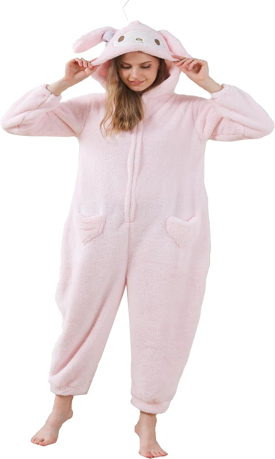 Amazon.com: JINXISHANG Womens fleece onesie-Warm Onesie for women-One ...